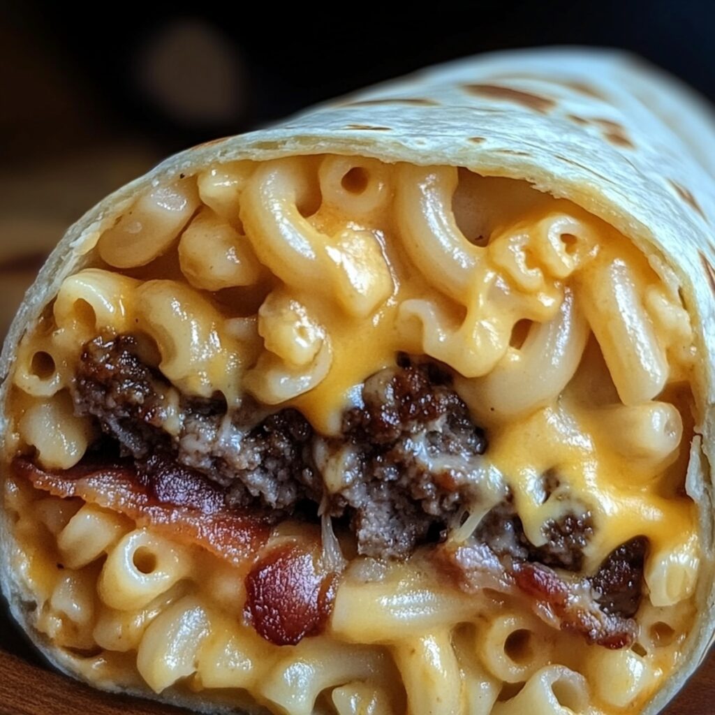 Gooey Cheesy Bacon Cheeseburger Mac Wrap Recipe for Dinner - The Pass ...