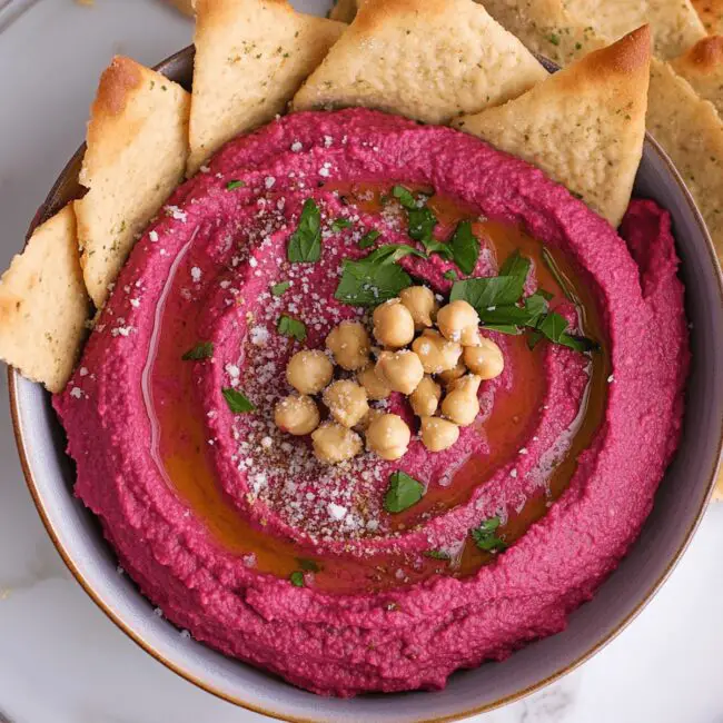 Creamy Pink Beet Hummus Recipe: A Colorful Twist on Classic Dip - The ...