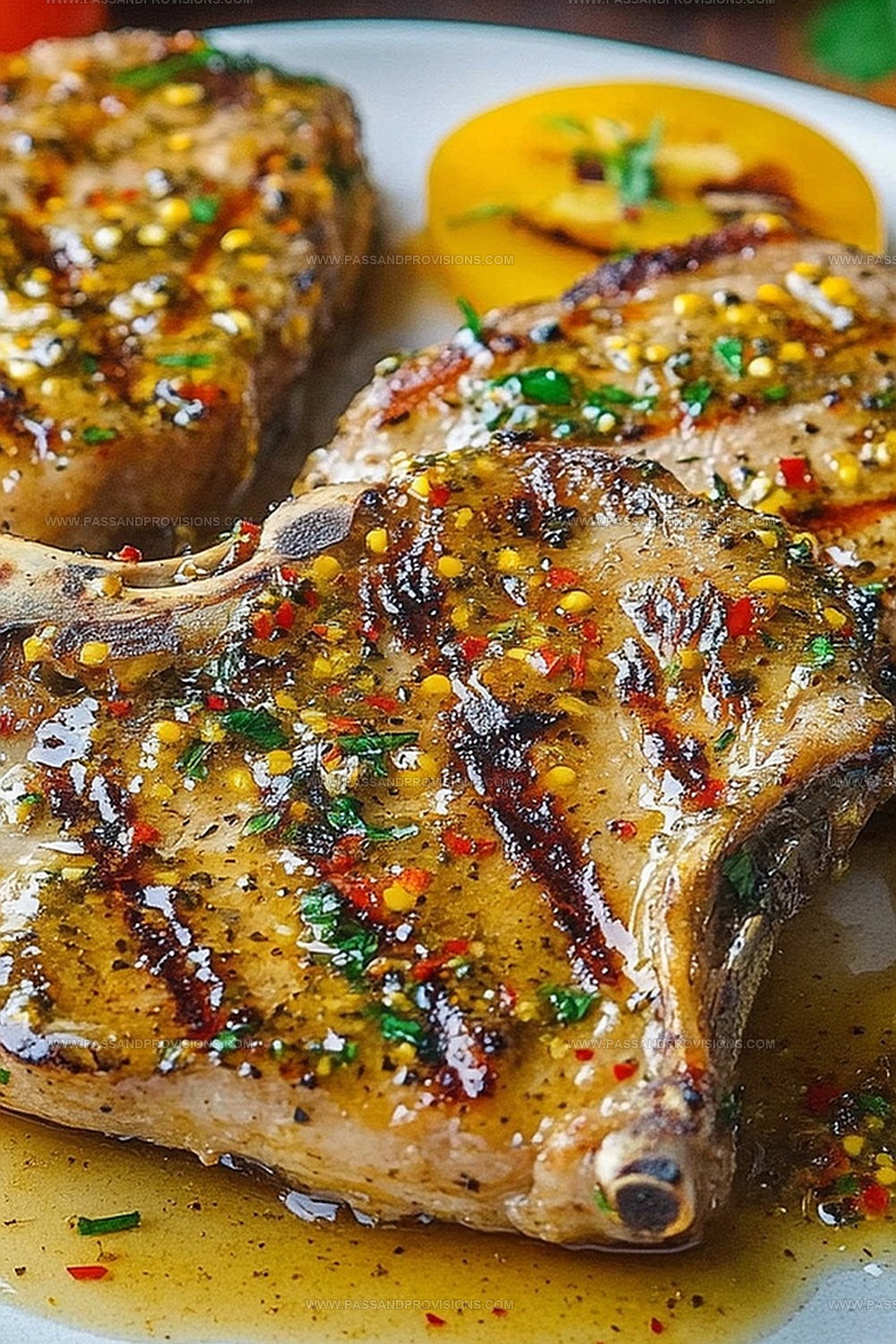 Juicy Honey Mustard Grilled Pork Chops Recipe - Sweet & Tangy! - The ...
