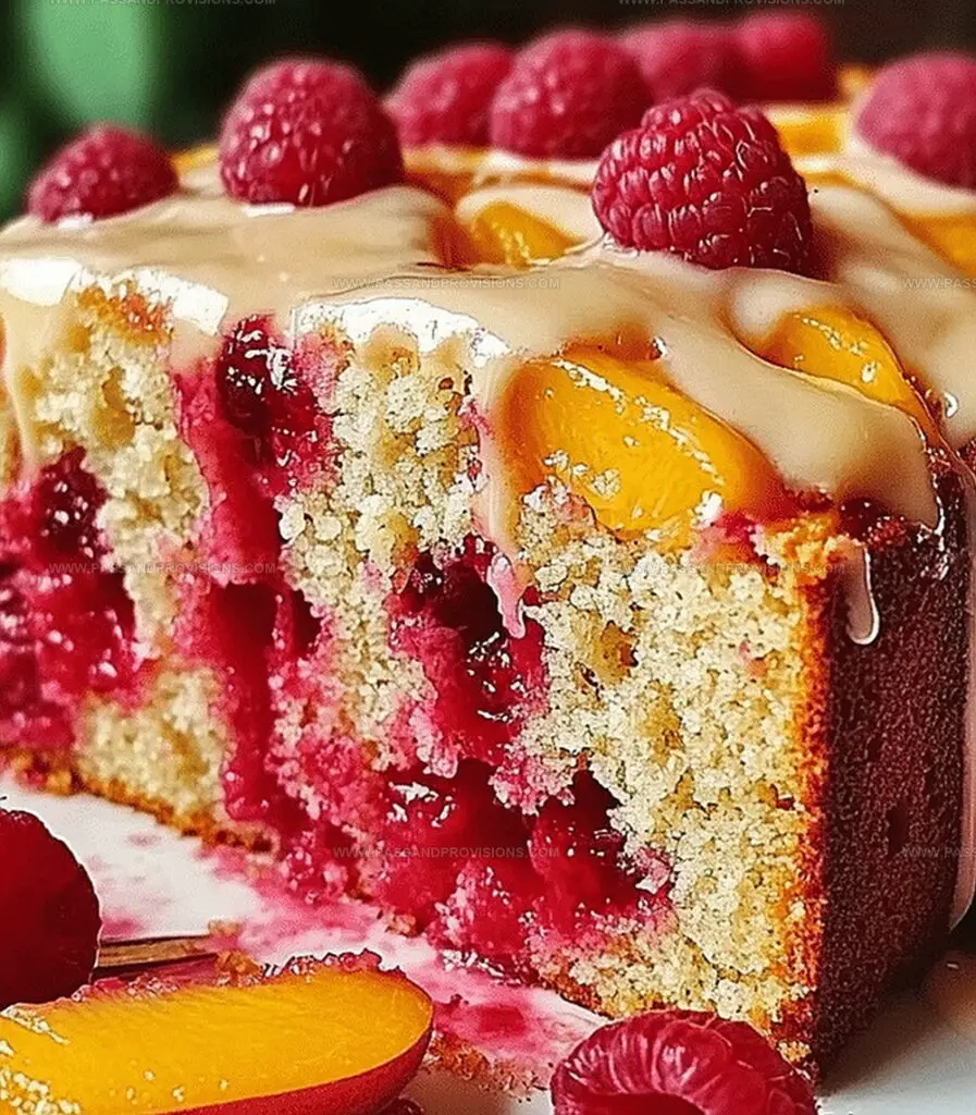 Heavenly Juicy Peach Raspberry Cake Recipe Everyone Loves - The Pass and Provisions